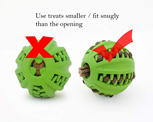 Dog IQ Ball Toy - Interactive Dog Enrichment, Mental Stimulation Treat Embedding Rubber Ball Reduce Boredom (3 inches)