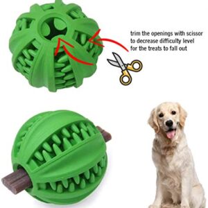 Dog IQ Ball Toy - Interactive Dog Enrichment, Mental Stimulation Treat Embedding Rubber Ball Reduce Boredom (3 inches)