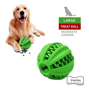 Dog IQ Ball Toy - Interactive Dog Enrichment, Mental Stimulation Treat Embedding Rubber Ball Reduce Boredom (3 inches)