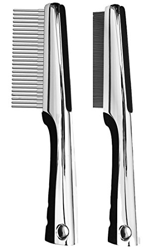 Resco Premium Rotating Pin and Flea Comb Set