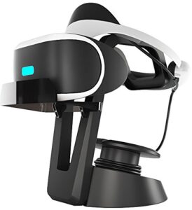 skywin vr stand - headset display stand and cable organizer for all vr glasses - htc vive, playstation vr, and oculus rift