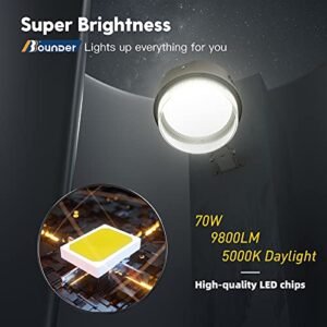 BBOUNDER - 70W 9800LM LED Barn Lights Dusk to Dawn Outdoor Area Lights with Photocell (700W Incandescent Equiv.) 5000K Daylight Waterproof ETL&DLC Listed for Yard Street Flood Lights