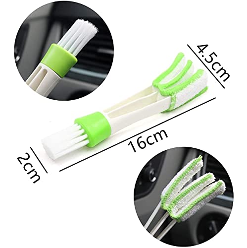 Nurkul 11 Pieces Auto Detailing Brush Set for Cleaning Interior, Exterior, Leather, Including 6 pcs Car Detailing Brushes, 3 pcs Wire Brush and 2 pcs Automotive Air Conditioner Brush