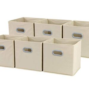 Sodynee New Large Foldable Cloth Storage Cube Basket Bins Organizer Containers Drawers, 6 Pack, 12" x 12" x 12"