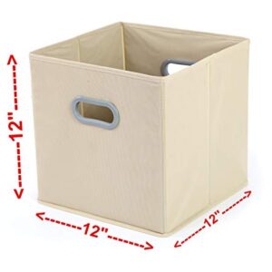 Sodynee New Large Foldable Cloth Storage Cube Basket Bins Organizer Containers Drawers, 6 Pack, 12" x 12" x 12"