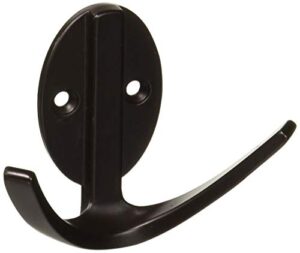 national hardware stanley n807-004, 3 in l, zinc die cast, oil rubbed bronze hook robe double 3in