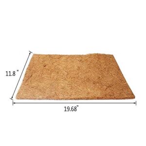 Hamiledyi Reptile Carpet Natural Coconut Fiber Tortoise Carpet Mat for Pet Terrarium Liner Reptile Supplies for Lizard Snake Chamelon Turtle Bedding Bunny Rabbit Mat (2*Sheets)