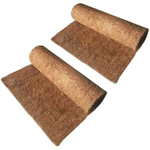 hamiledyi reptile carpet natural coconut fiber tortoise carpet mat for pet terrarium liner reptile supplies for lizard snake chamelon turtle bedding bunny rabbit mat (2*sheets)