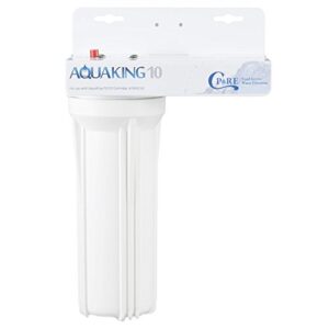 aquaking 10 single cartridge ice machine water filtration system - 3 gpm - 25 micron