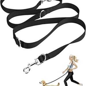 oneisall Hands Free Dog Leash,Multifunctional Dog Training Leads,8ft Nylon Double Leash for Puppy,Small & Large Dogs