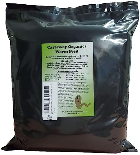 Castaway Organics Worm Food for All Composting Worms and Bait Worms (5 Pounds)