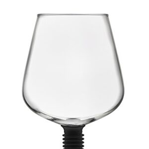 Godinger ChugMate Wine Glass Topper, Goblet to Drink Straight from The Bottle, The Original, 1 Count (Pack of 1), Clear