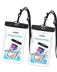 anker universal waterproof case, ipx8 waterproof phone pouch dry bag for iphone x / 8 / 8 plus, samsung galaxy s8 / s7, samsung note series, google pixel 2, up to 6 inches—2 pack