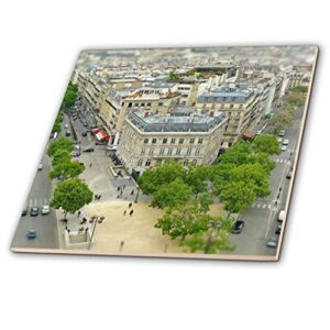 3drose place de la concorde in paris, france ceramic tile, 8"