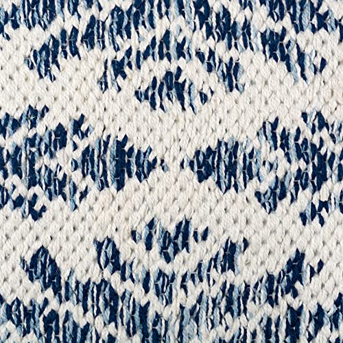 DII Woven Rugs Collection Hand-Loomed, 2x3', Navy Blue Diamond