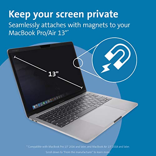 Kensington MP13 MacBook Magnetic Privacy Screen for 13.3" MacBook Pro and MacBook Air (except 13.6" M2 Air model) (K64490WW)