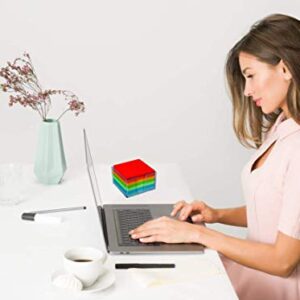 1InTheOffice Memo Cube, Assorted Colors Memo Pad 500 Sheets"2 Pack"