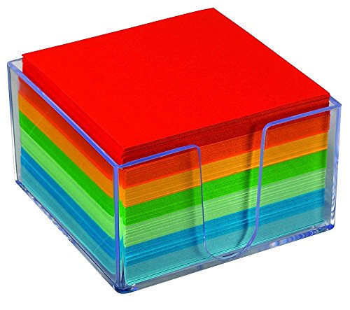 1InTheOffice Memo Cube, Assorted Colors Memo Pad 500 Sheets"2 Pack"