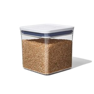 oxo good grips pop container - airtight food storage - 2.8 qt for rice, sugar and more