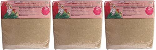 Penn Plax (3 Pack) Gravel Paper for Bird Cages, 11" x 17" (7 Sheets Per Pack / 21 Sheets Total)