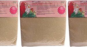 Penn Plax (3 Pack) Gravel Paper for Bird Cages, 11" x 17" (7 Sheets Per Pack / 21 Sheets Total)