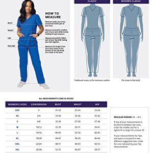 Sivvan Scrubs for Women - Mock Wrap & Cargo Pants Scrub Set - S8401 - Ceil Blue - XL