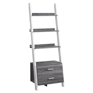 monarch specialties i bookcase, grey/white