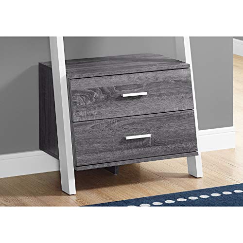 Monarch Specialties I Bookcase, Grey/White