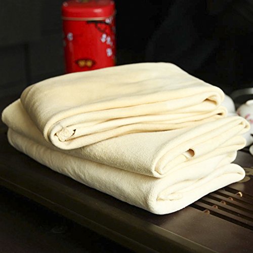 Car Drying Towel Natural Chamois Cleaning Cloth, Super Absorbent, for Auto Car Washing and for Precision Instrument (15.7in x19.5in 2-Pack)