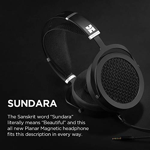 HIFIMAN SUNDARA Over-Ear Full-Size Planar Magnetic HiFi Stereo Wired Headphones for Studio&Audiophiles (Black)