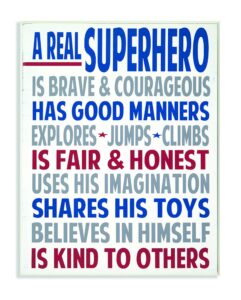 stupell industries typography art wall plaque, a real superhero, design by words for the soul 13 x 19