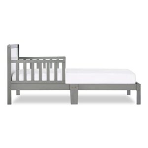 Dream On Me Brookside Toddler Bed In Steel Grey, Greenguard Gold Certified, JPMA Certified, Low To Floor Design, Non-Toxic Finish, Safety Rails, Made Of Pinewood