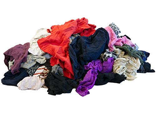 Recycled Colored T-Shirt Rags - 18" x 18" - 40 Pounds - by RagLady