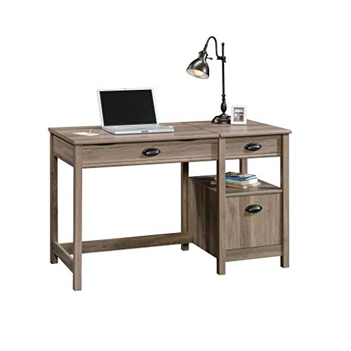 Sauder Harbor View Lift Top Desk, Salt Oak finish