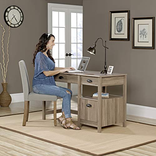 Sauder Harbor View Lift Top Desk, Salt Oak finish