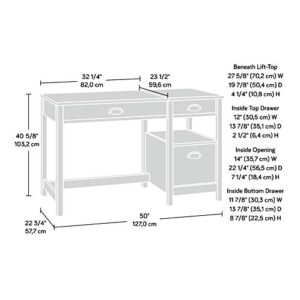 Sauder Harbor View Lift Top Desk, Salt Oak finish