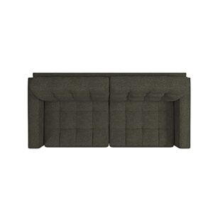 DHP Emily Upholstered Sofa Couch Living Room Furniture, Grey