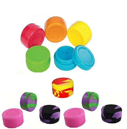 FWD Non Stick Silicone Jar Container Assorted Colors (5Pack)5ml