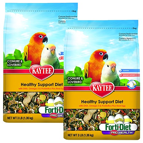 Kaytee Forti-Diet Pro Health Egg-Cite! Conure & Lovebird Food, 2 pack 3-lb bags