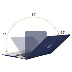 MOSISO Compatible with MacBook Air 13 inch Case Old Version 2010-2017 Release (Models: A1466 & A1369), Plastic Hard Shell Case & Keyboard Cover Skin, Navy Blue