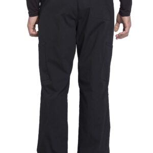 Cherokee Men Scrubs Pant Workwear Professionals Tapered Leg Fly Front Cargo WW190, M, Black