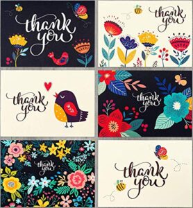 spark ink 36 thank you cards with envelopes bulk, thank you notes, blank cards and envelopes, for wedding, gift cards, christmas, graduation, bridal & baby shower, funeral - 4x6 bulk stationary set