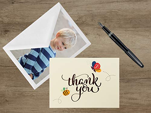 Spark Ink 36 Thank You Cards with Envelopes Bulk, Thank You Notes, Blank Cards and Envelopes, for Wedding, Gift Cards, Christmas, Graduation, Bridal & Baby Shower, Funeral - 4x6 Bulk Stationary Set