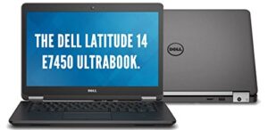 fast dell latitude e7450 fhd (1920x1080) ultra book business laptop notebook (intel core i5-5300u, 8gb ram, 256gb solid state ssd, camera, hdmi, wifi) win 10 pro (renewed)