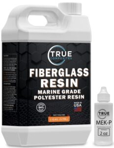 true composites fiberglass resin polyester resin marine grade resin 1 gallon with mekp hardener polymer resin fiberglass repair kit laminating resin for wood boat building and repair