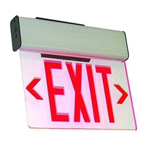 Ciata Led Exit Sign, Light up Exit Sign, Emergency Lighting Exit Sign, Single Face Edge Lit Emergency Exit Lights with Battery Backup, Exit Light, Clear Panel Wall Mount Red Illuminated Exit Sign