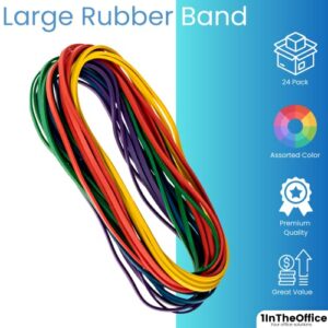 1InTheOffice Large Big Rubber Bands, 24/Pack