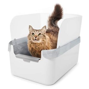 modkat litter tray, includes scoop and reusable liner - white…