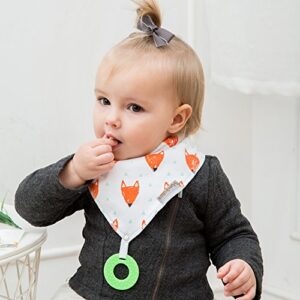 vuminbox Baby Bandana Drool Bibs and Teething Toys Made with 100% Organic Cotton, Absorbent and Soft (10-Pack Unisex)