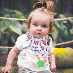 vuminbox Baby Bandana Drool Bibs and Teething Toys Made with 100% Organic Cotton, Absorbent and Soft (10-Pack Unisex)